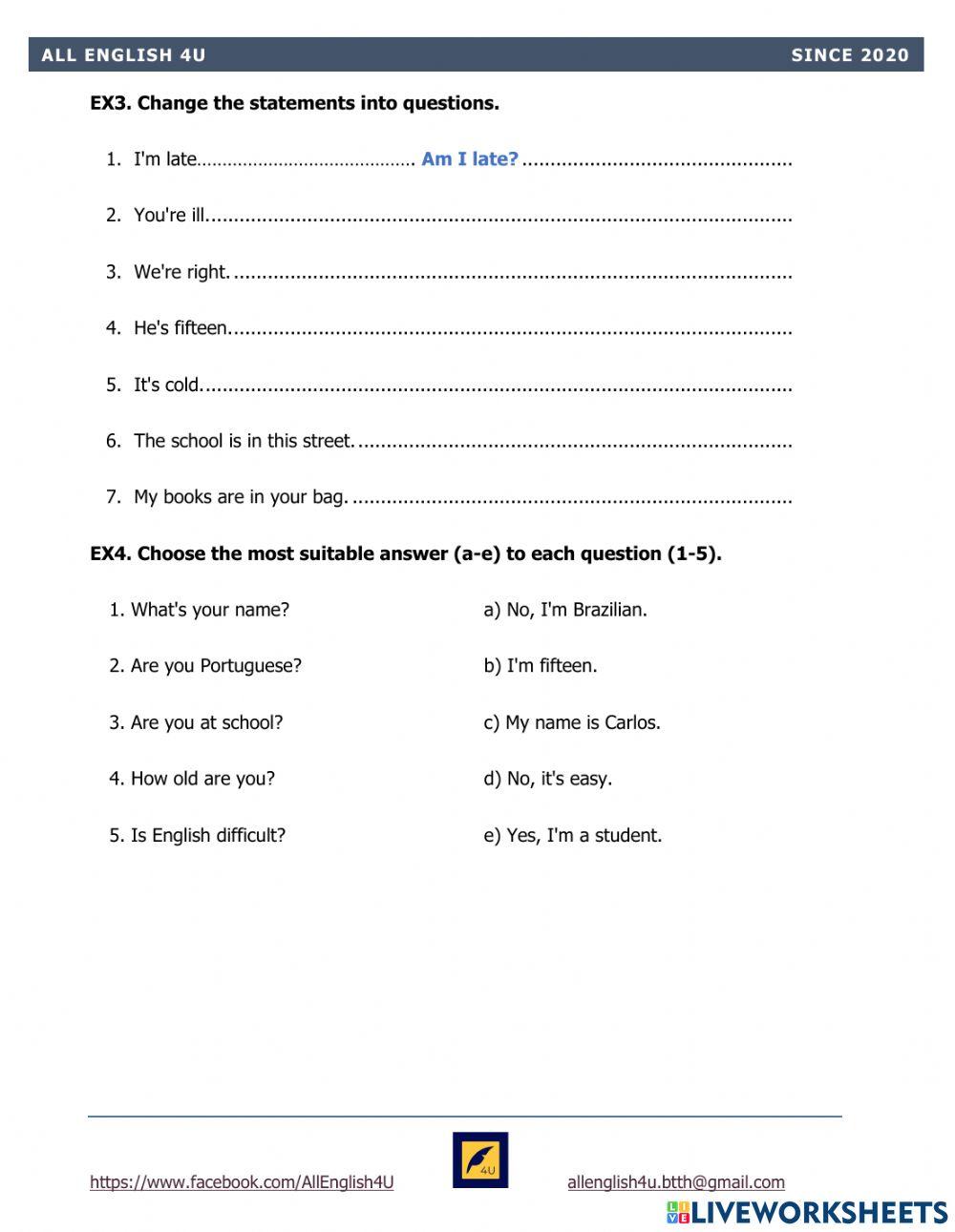 Grammar 1-Present simple of be 1999735 | allenglish4u