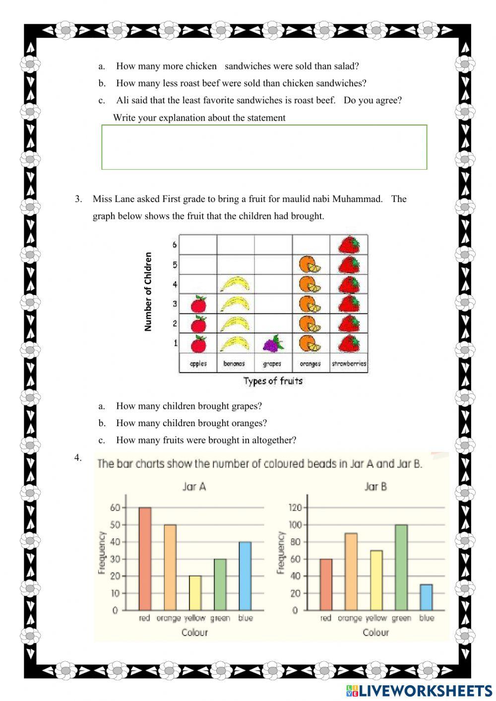 Review Handling data online exercise for | Live Worksheets