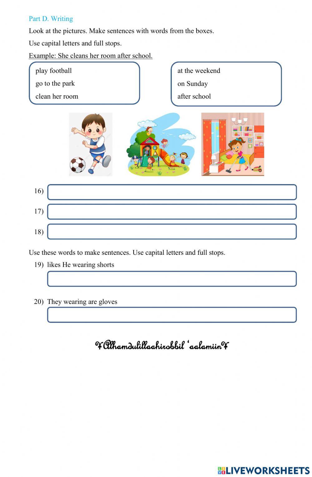 English Practice exercise for 1 | Live Worksheets