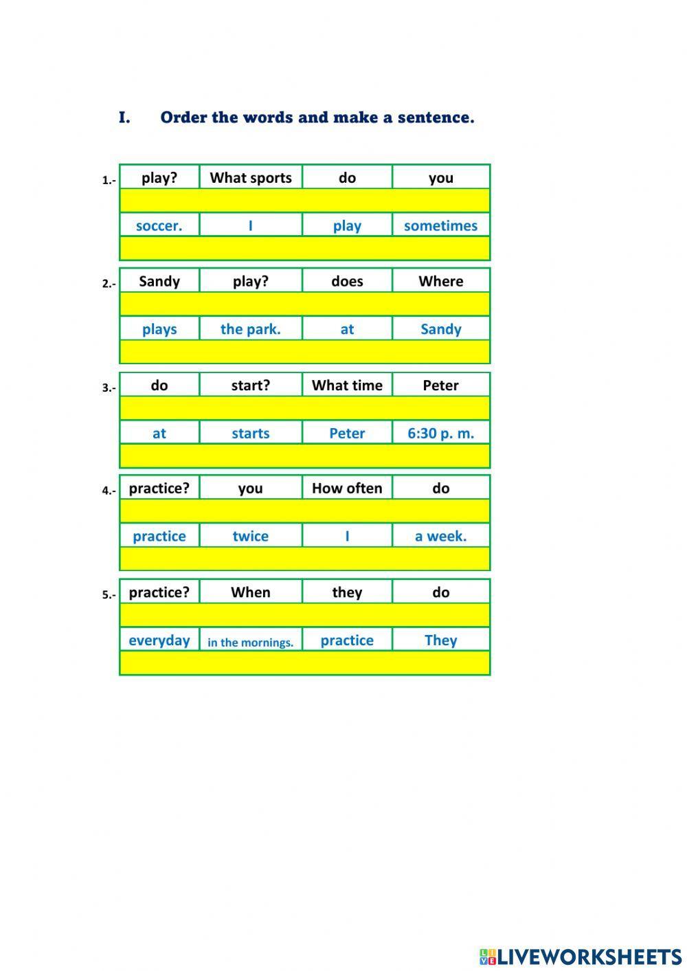 Simple present - questions and answers 2000687 | LILO