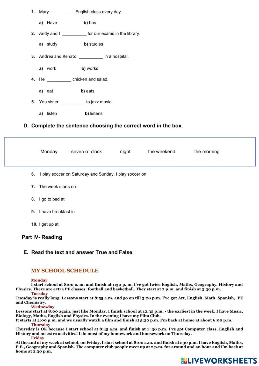 OYM 3 quiz 2 worksheet | Live Worksheets