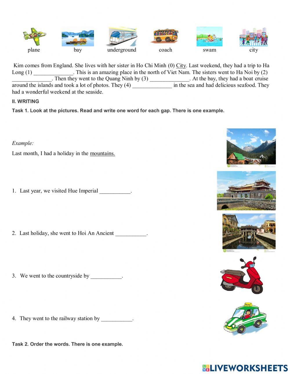 Unit 3-reading and writing- G5 worksheet | Live Worksheets