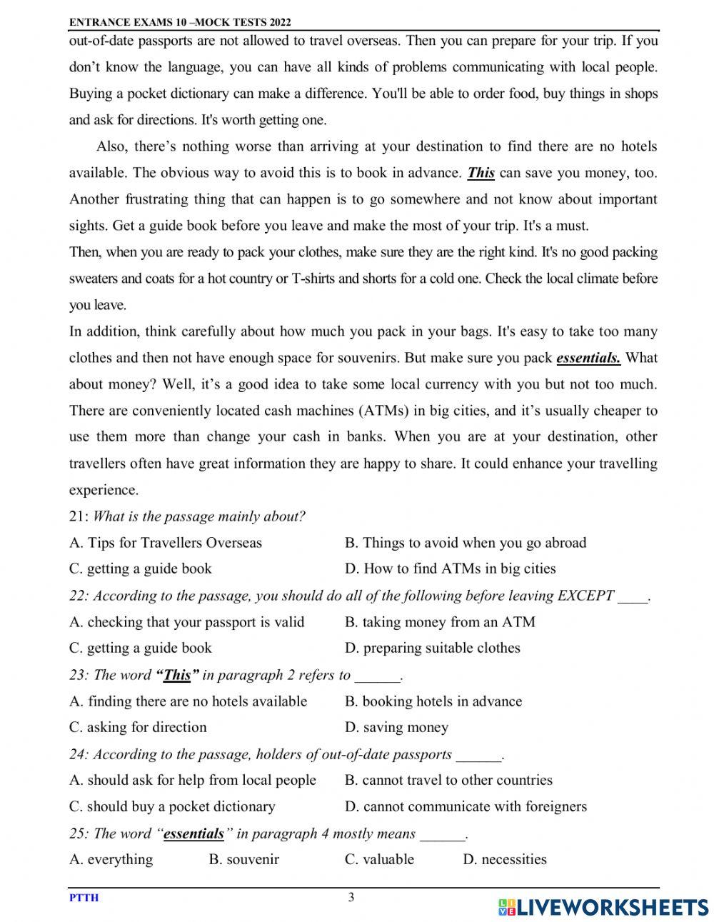 Th22-trong tam 1 worksheet | Live Worksheets