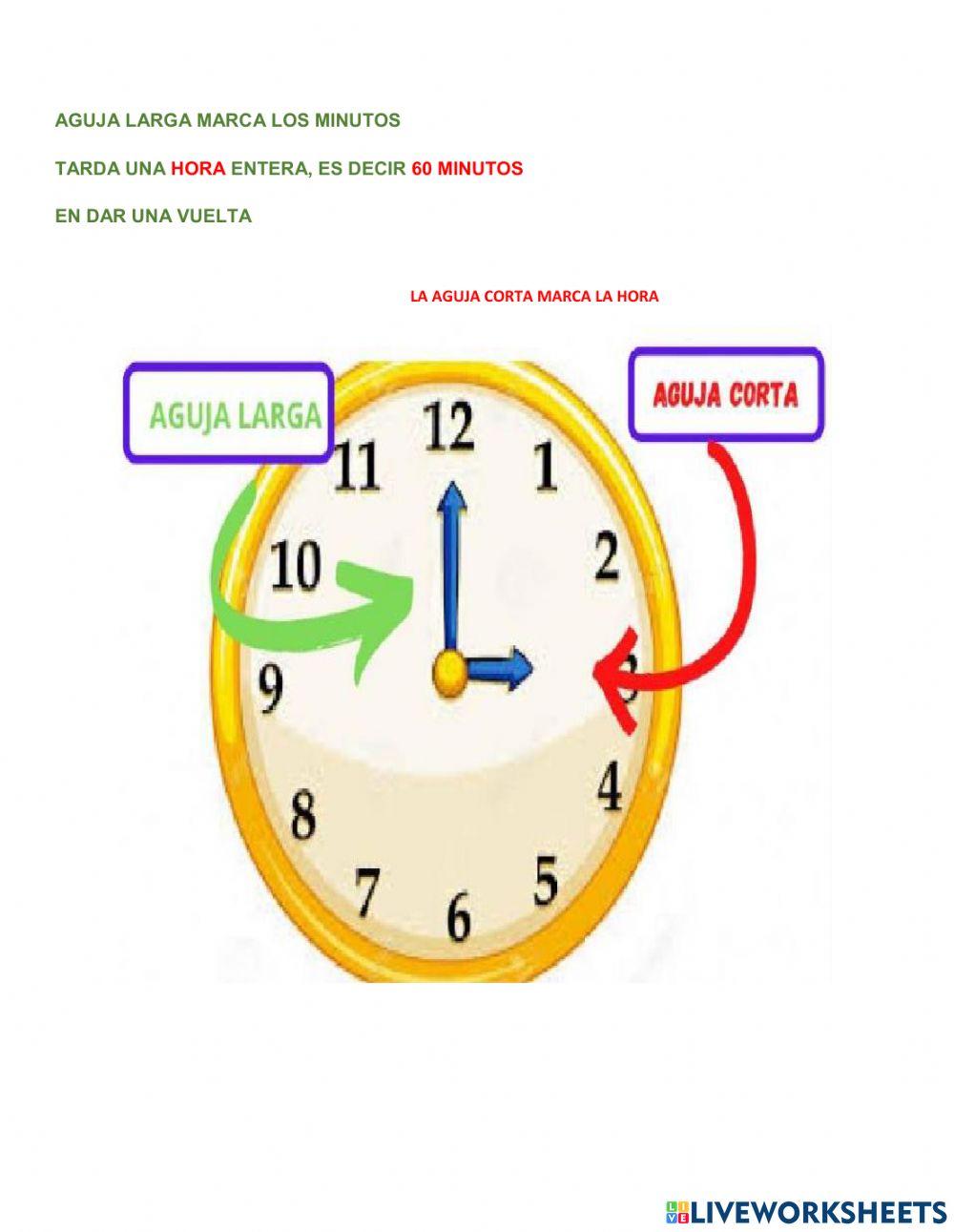 Reloj online practice | Live Worksheets