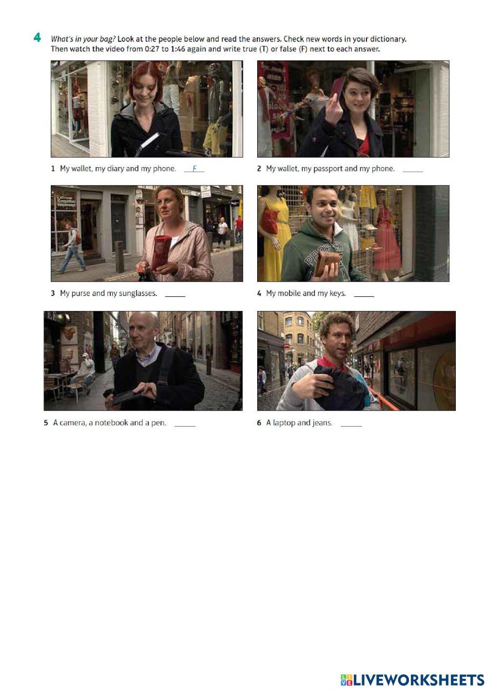 Speakout Starter 1 - Unit 3 online exercise for | Live Worksheets