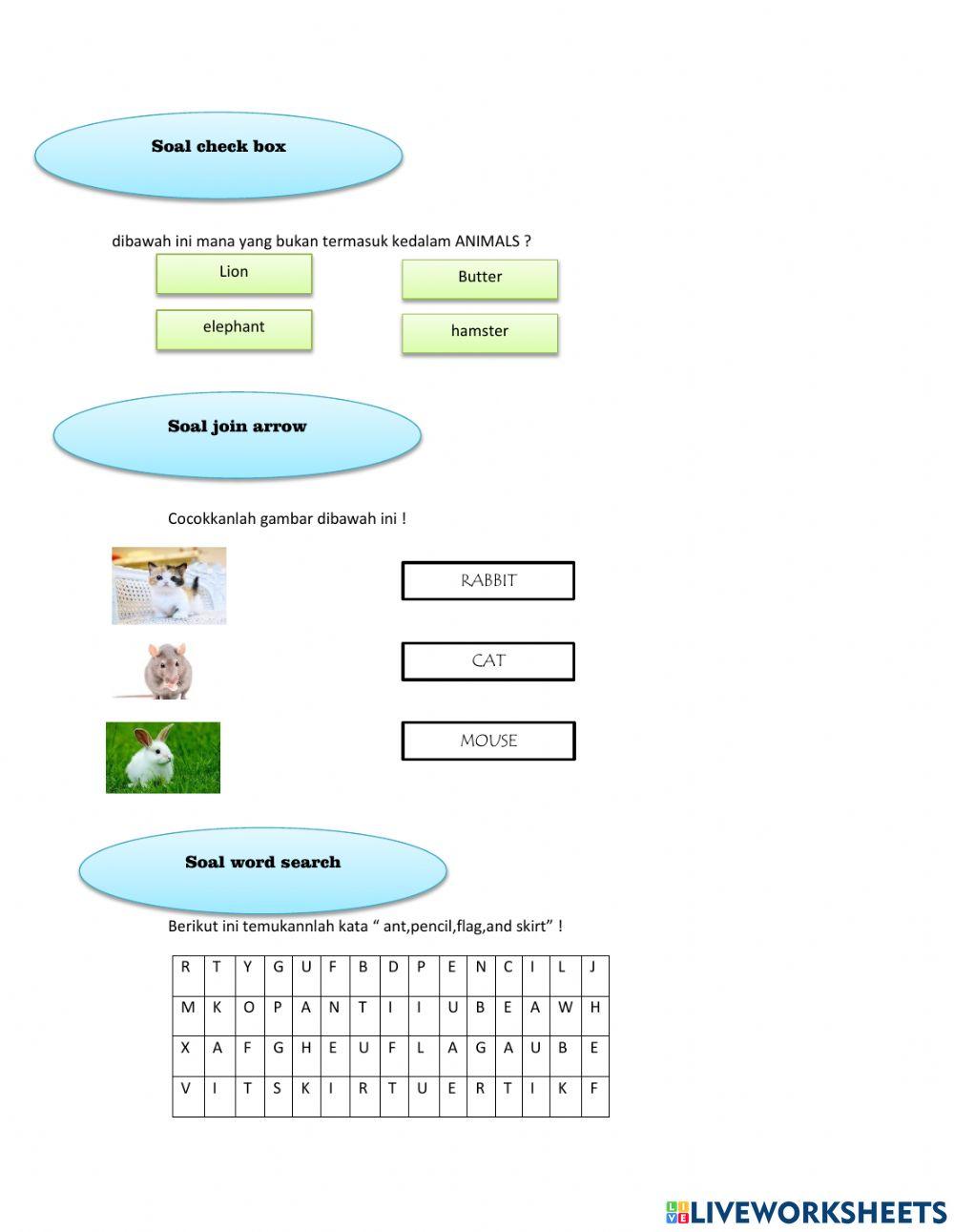 Learning english activity | Live Worksheets