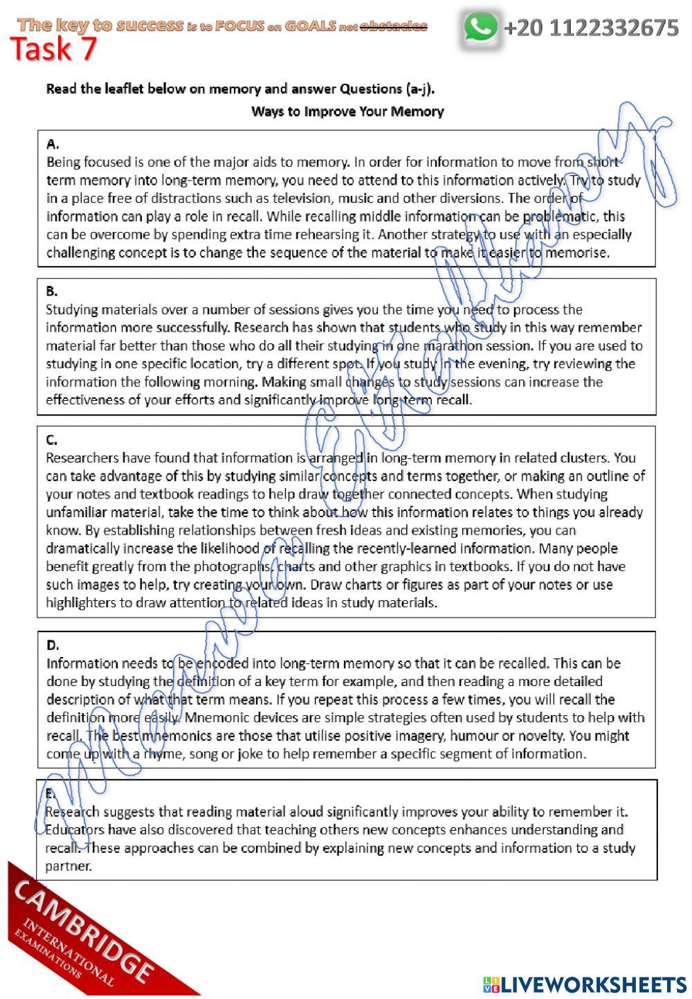 R6 P2 EP Assignment online exercise for | Live Worksheets