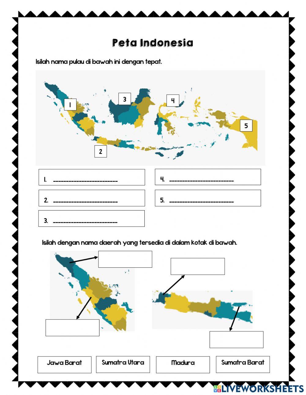 Peta Indonesia 2002527 | tirza1412 | Live Worksheets