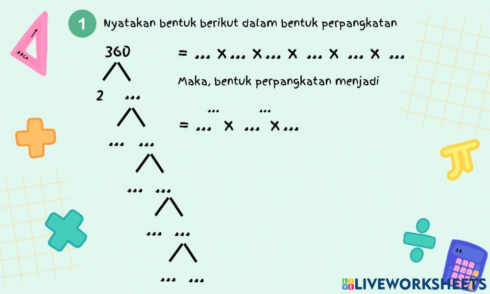Tugas 7 - Konsep Perpangkatan online exercise for | Live Worksheets