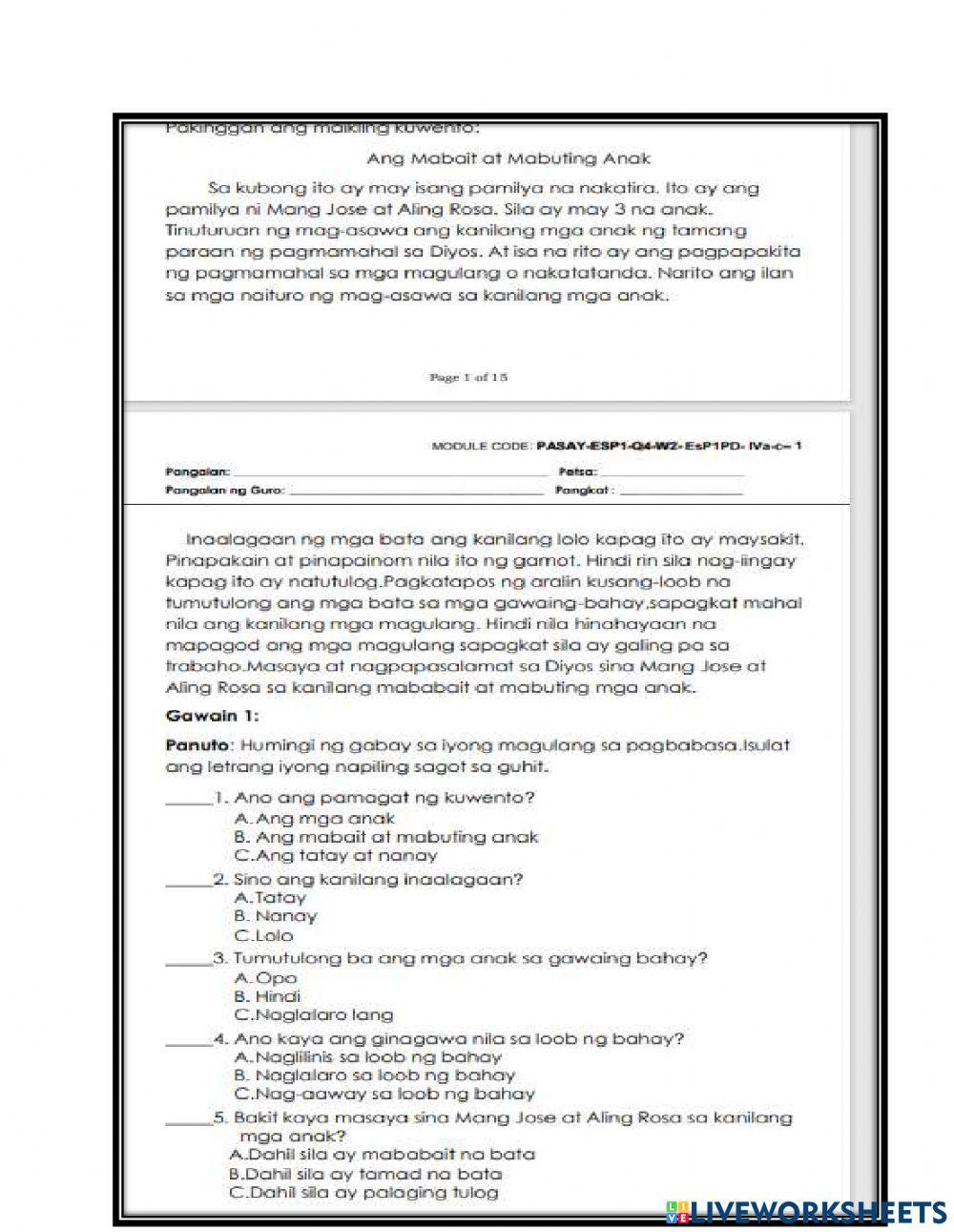 Esp | Free Interactive Worksheets | 2002721