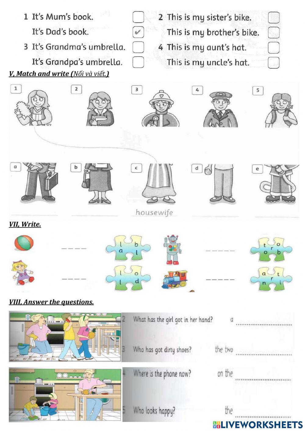 3A-Lesson 2-Who is she worksheet | Live Worksheets