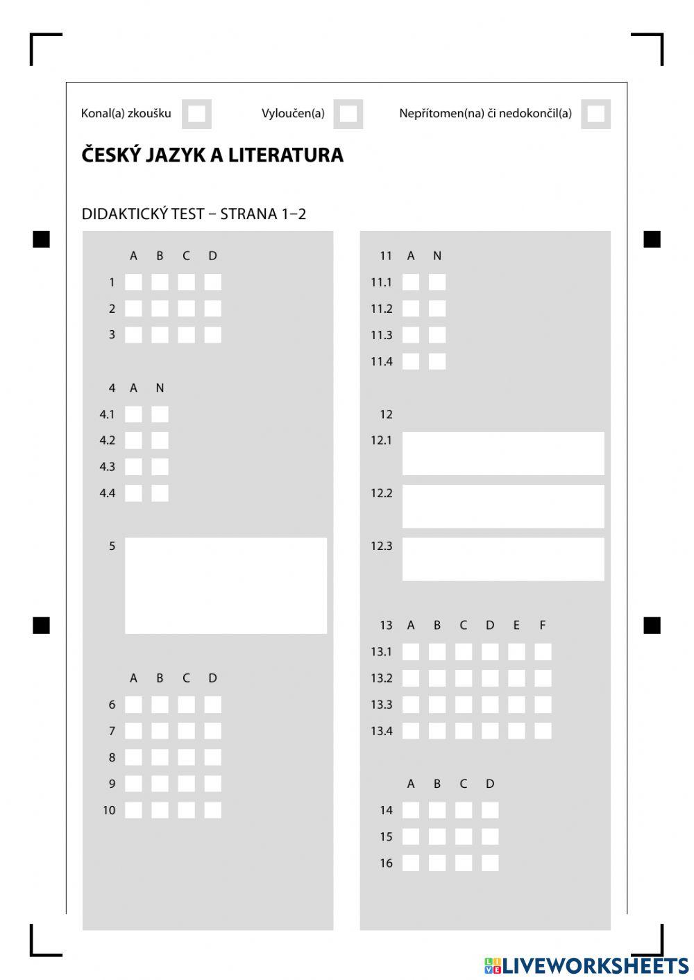 Dt 13 worksheet | Live Worksheets