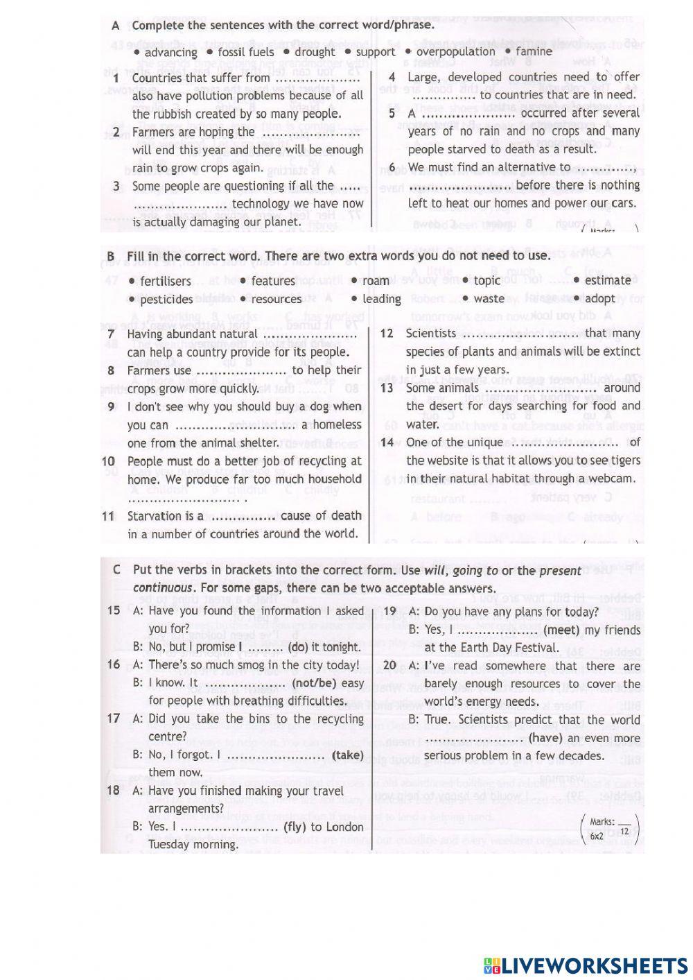 Access 4 Test 6 | Free Interactive Worksheets | 2003558