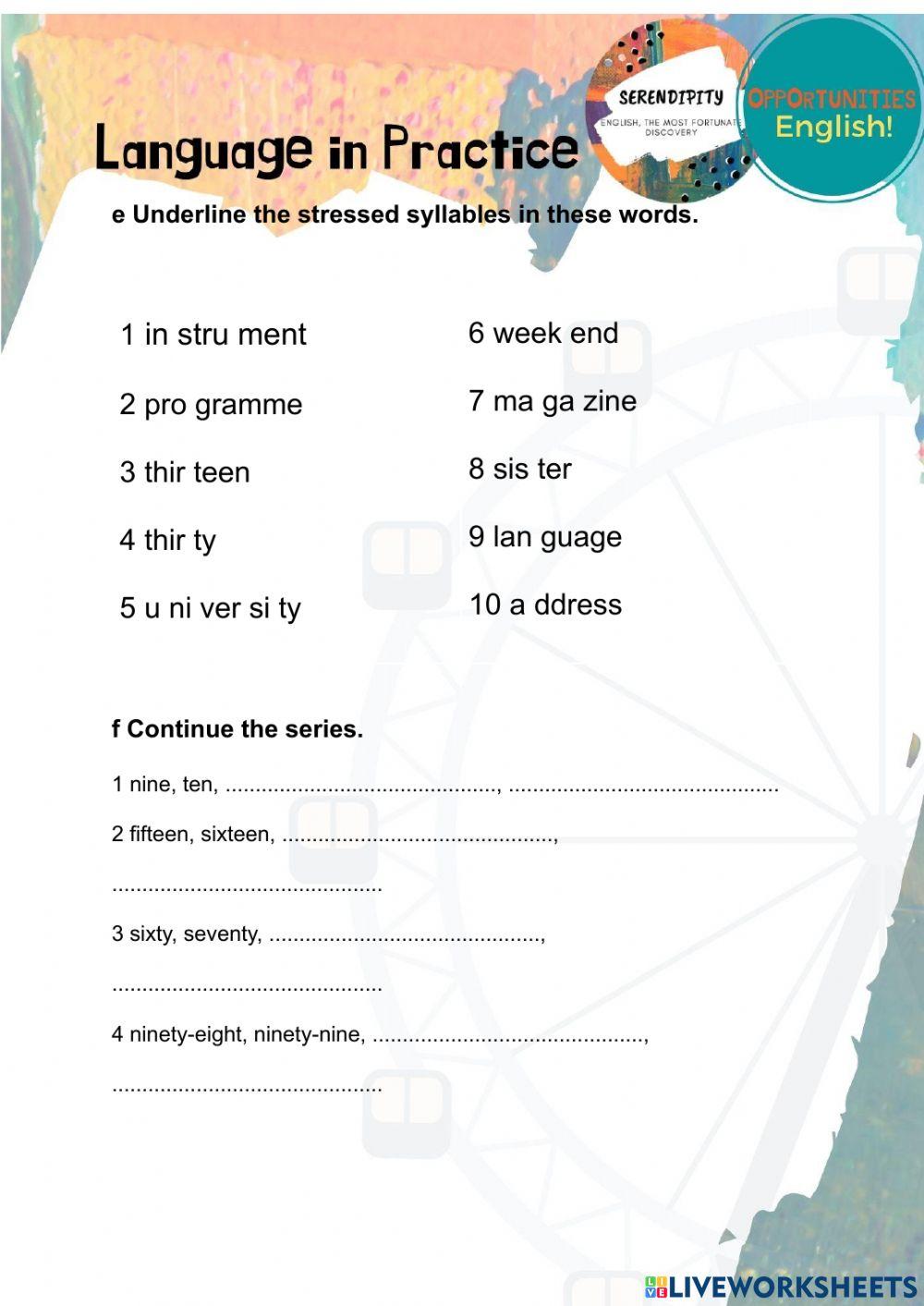 Unit 1A, pre-intermediate workbook worksheet | Live Worksheets