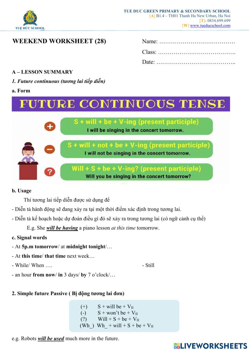 WWS Unit 10 - E7 worksheet | Live Worksheets