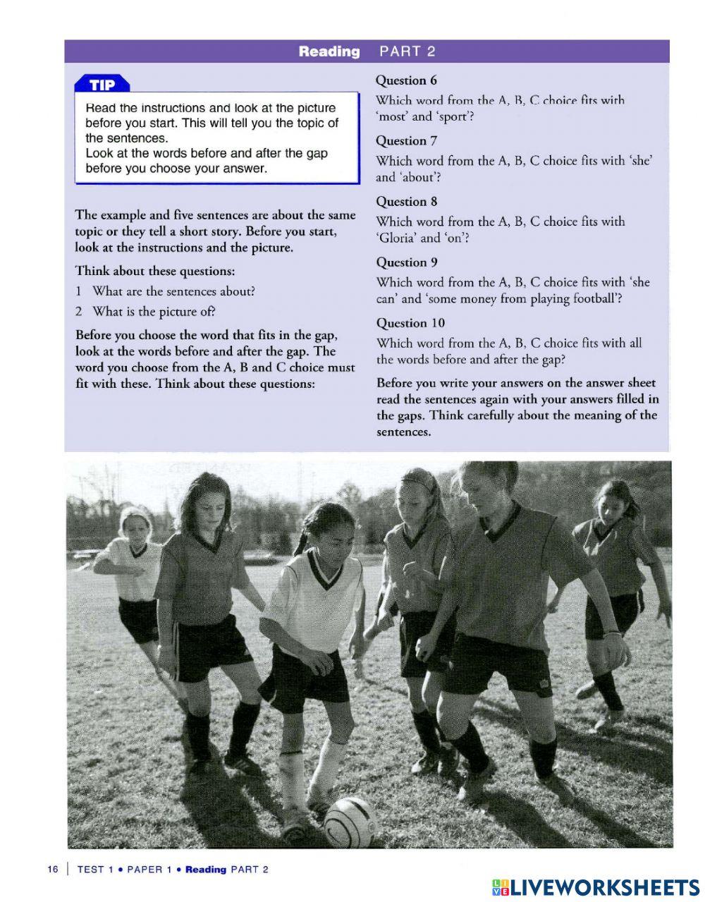 A2 Key (Part 2) worksheet | Live Worksheets