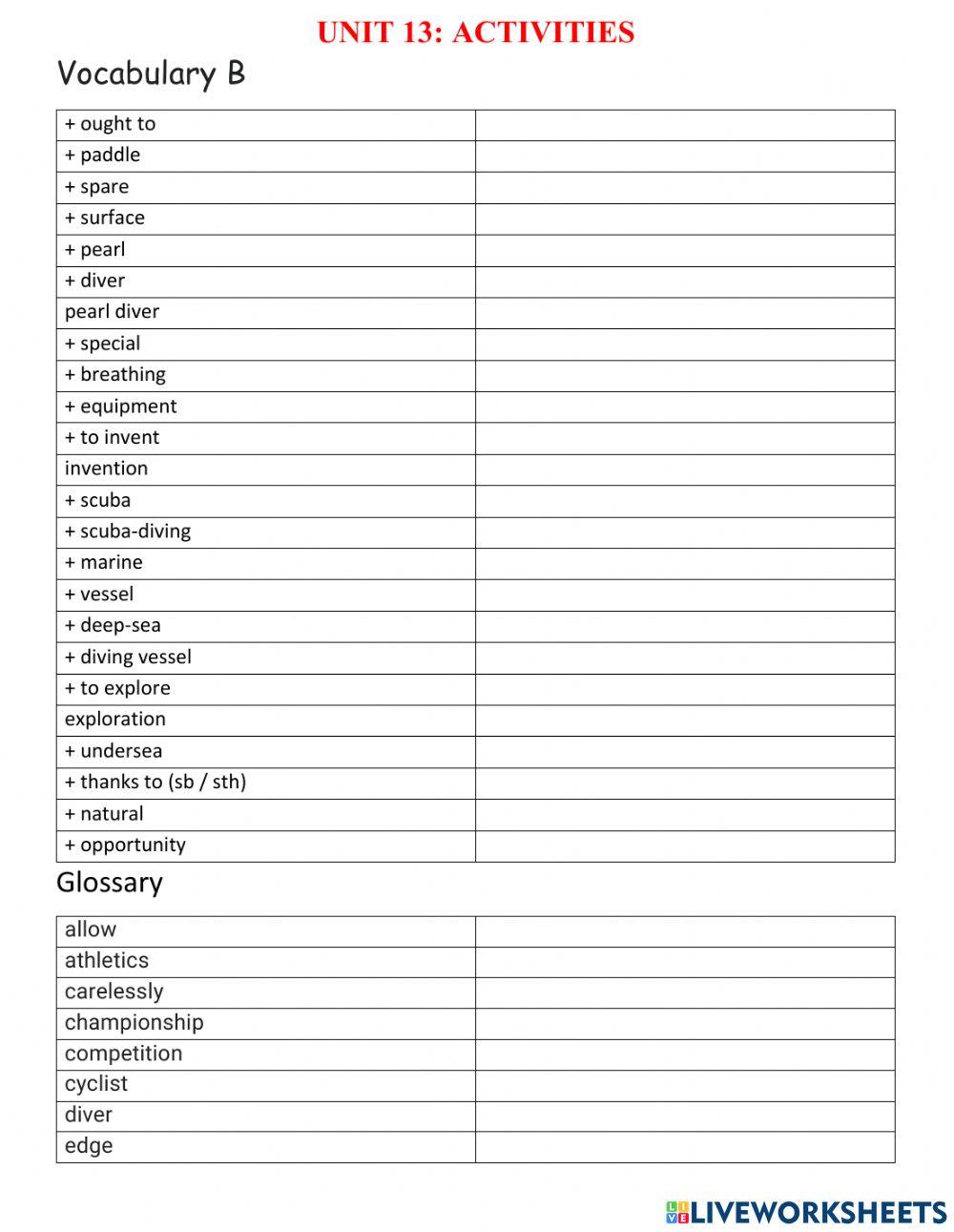 F7-U13-Vcab B 0254 | Astronomier | Live Worksheets
