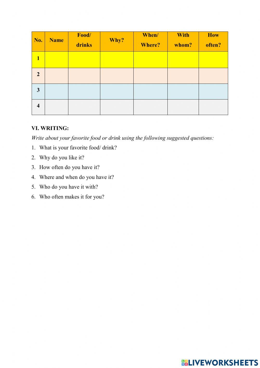 Handout 2 exercise | Live Worksheets