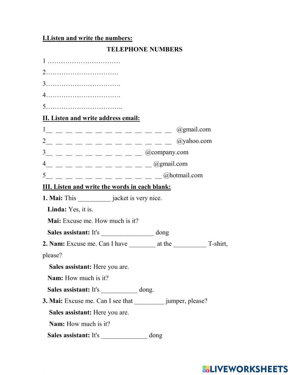 Number online exercise for 4 | Live Worksheets