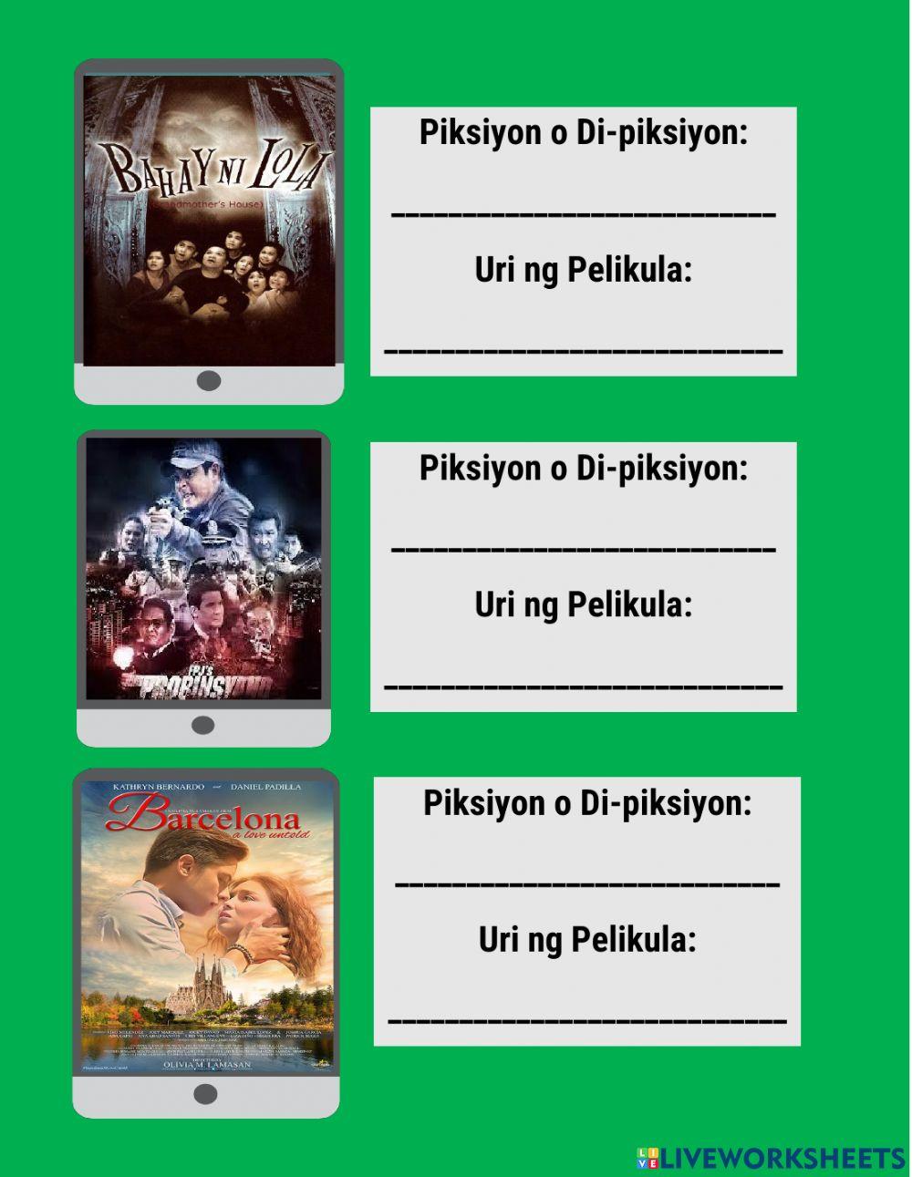 Panapos na gawa… | Free Interactive Worksheets | 2003913