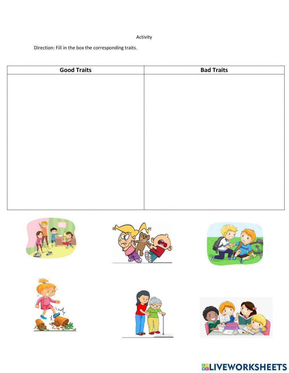 Character Traits online exercise for | Live Worksheets