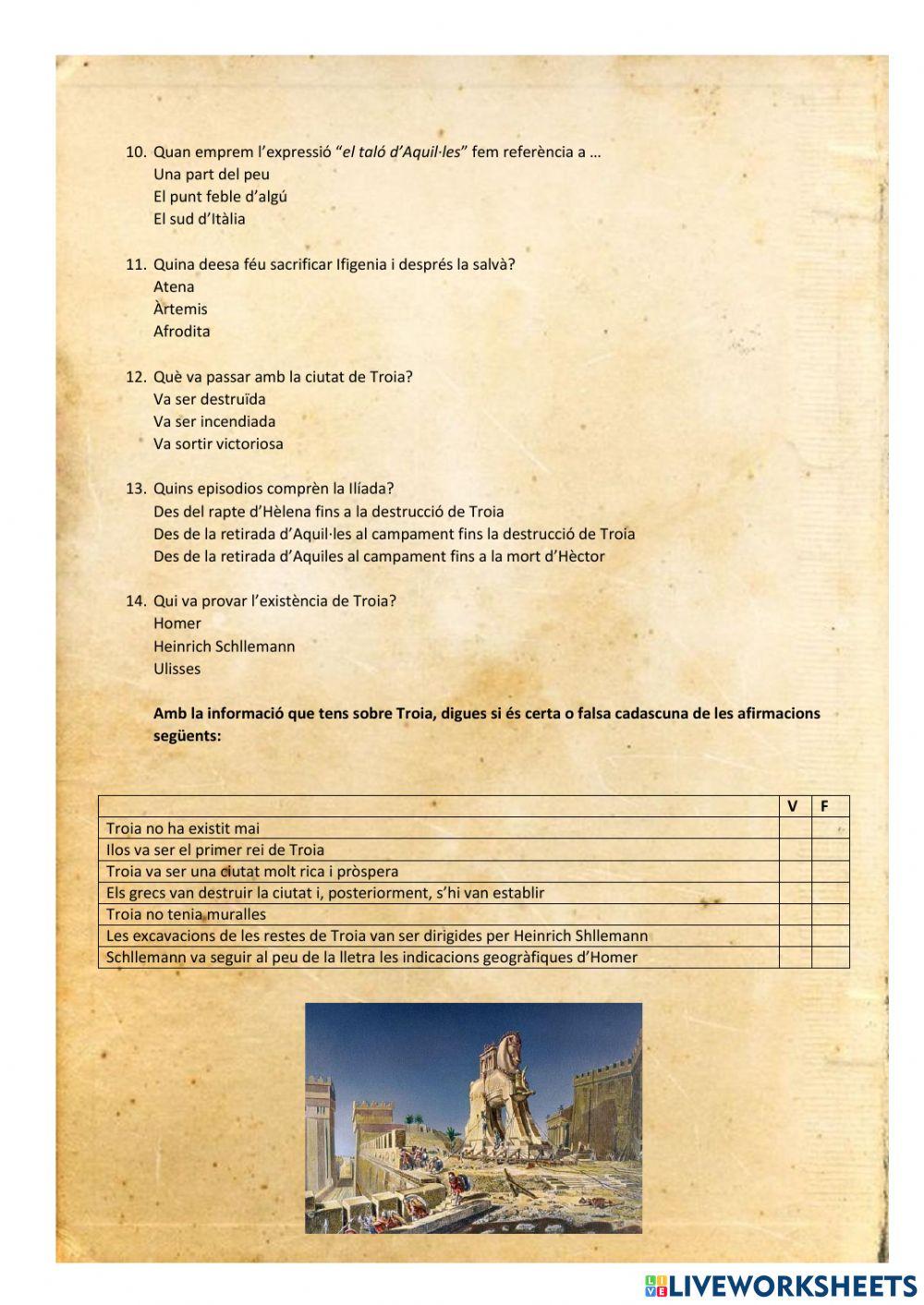 LA GUERRA DE TROIA 2048 | abarba | Live Worksheets