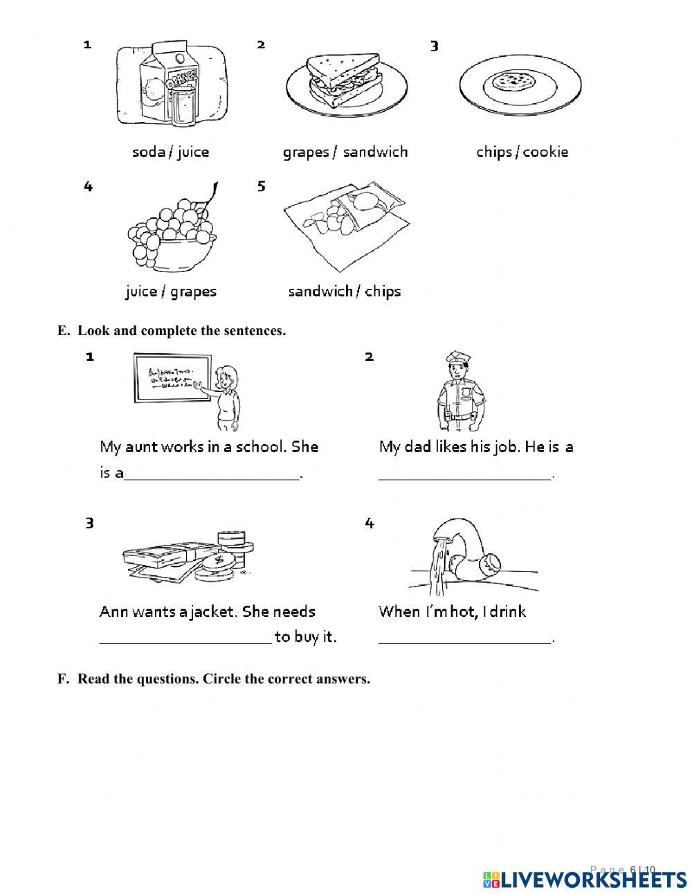English revision 1 worksheet | Live Worksheets