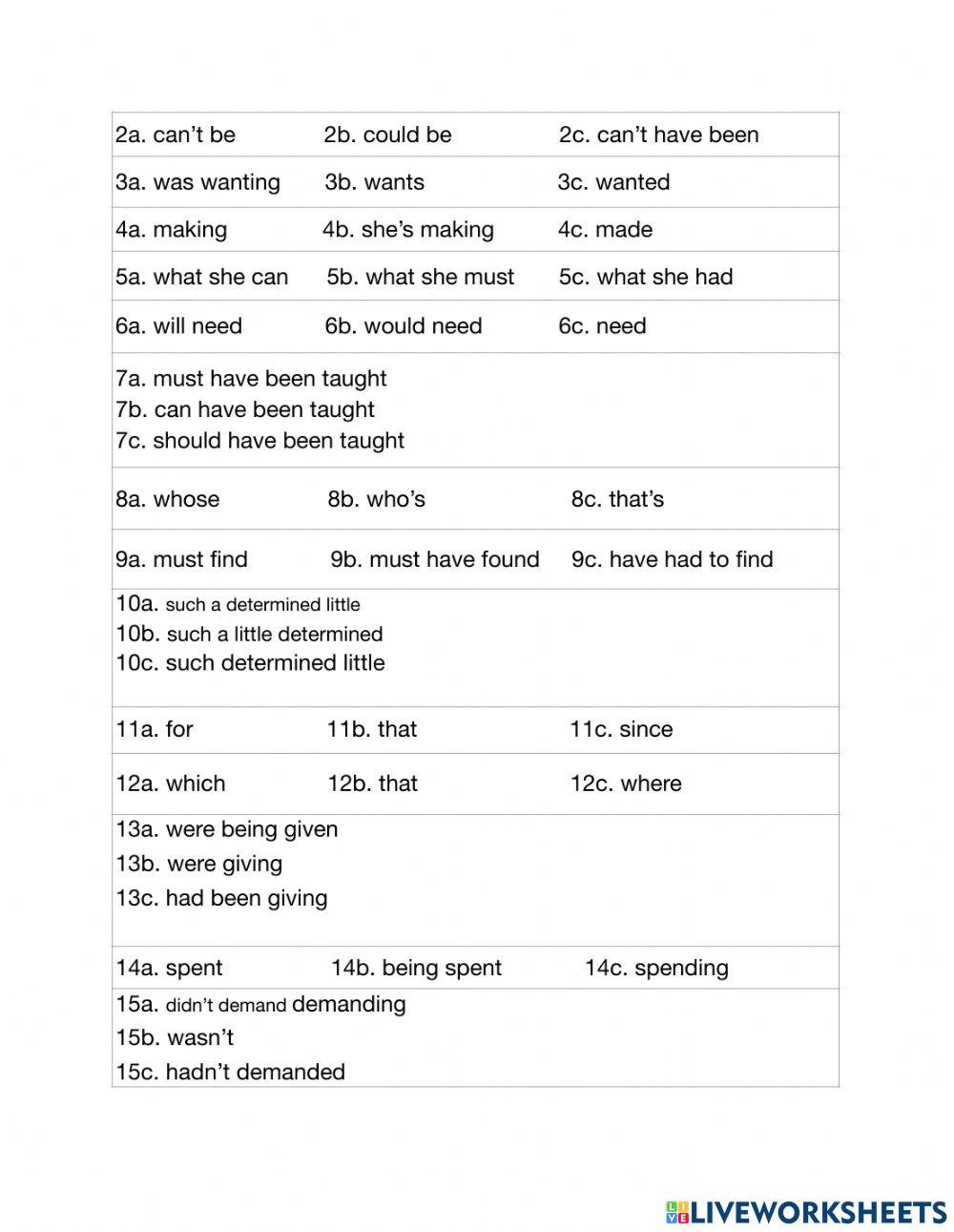 Testing testing worksheet | Live Worksheets