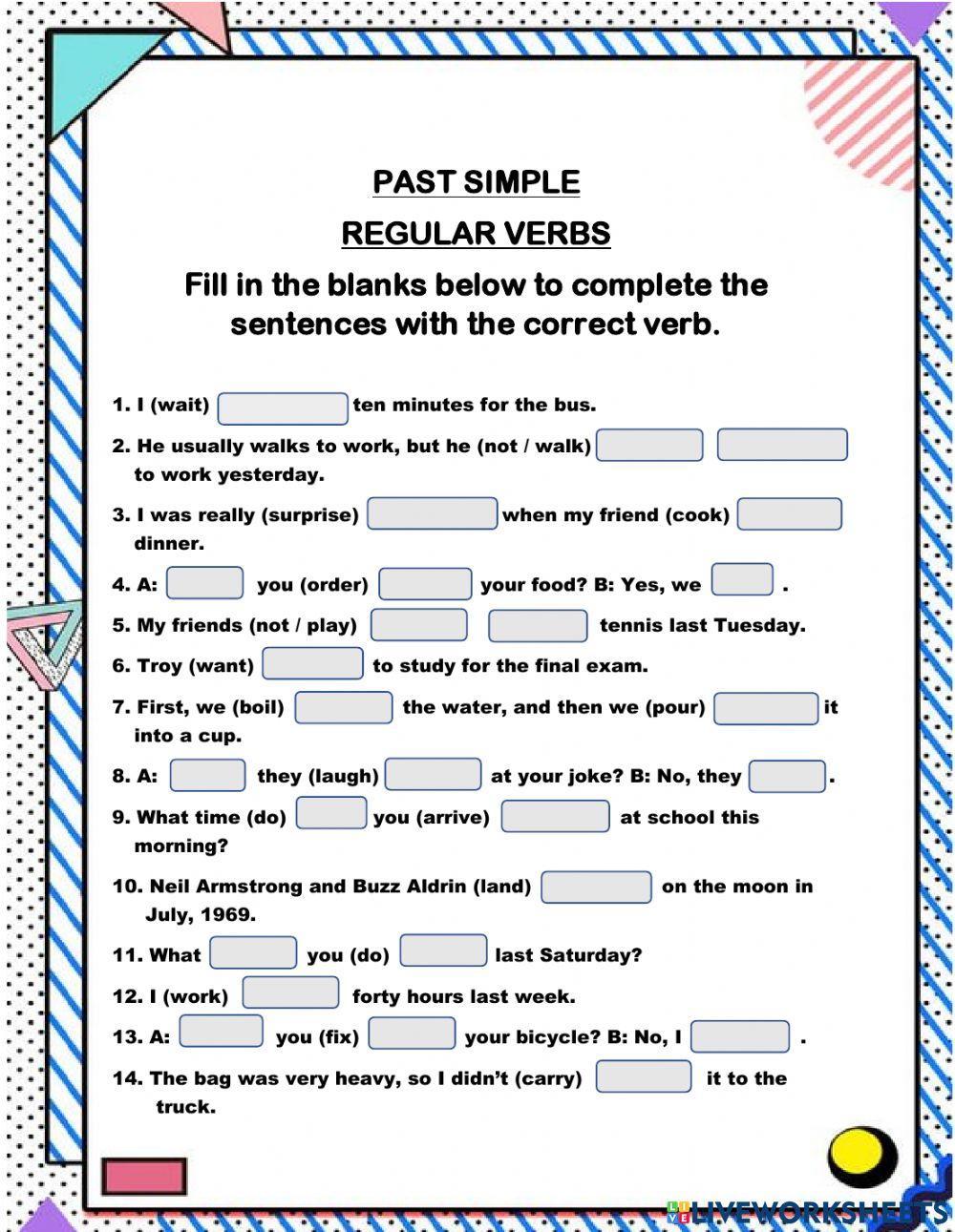 Present simple online exercise for Grade 3 | Live Worksheets