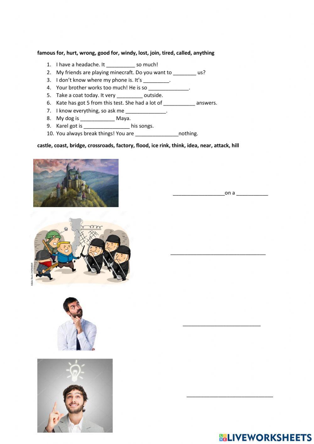 Vocab online exercise for A2 | Live Worksheets