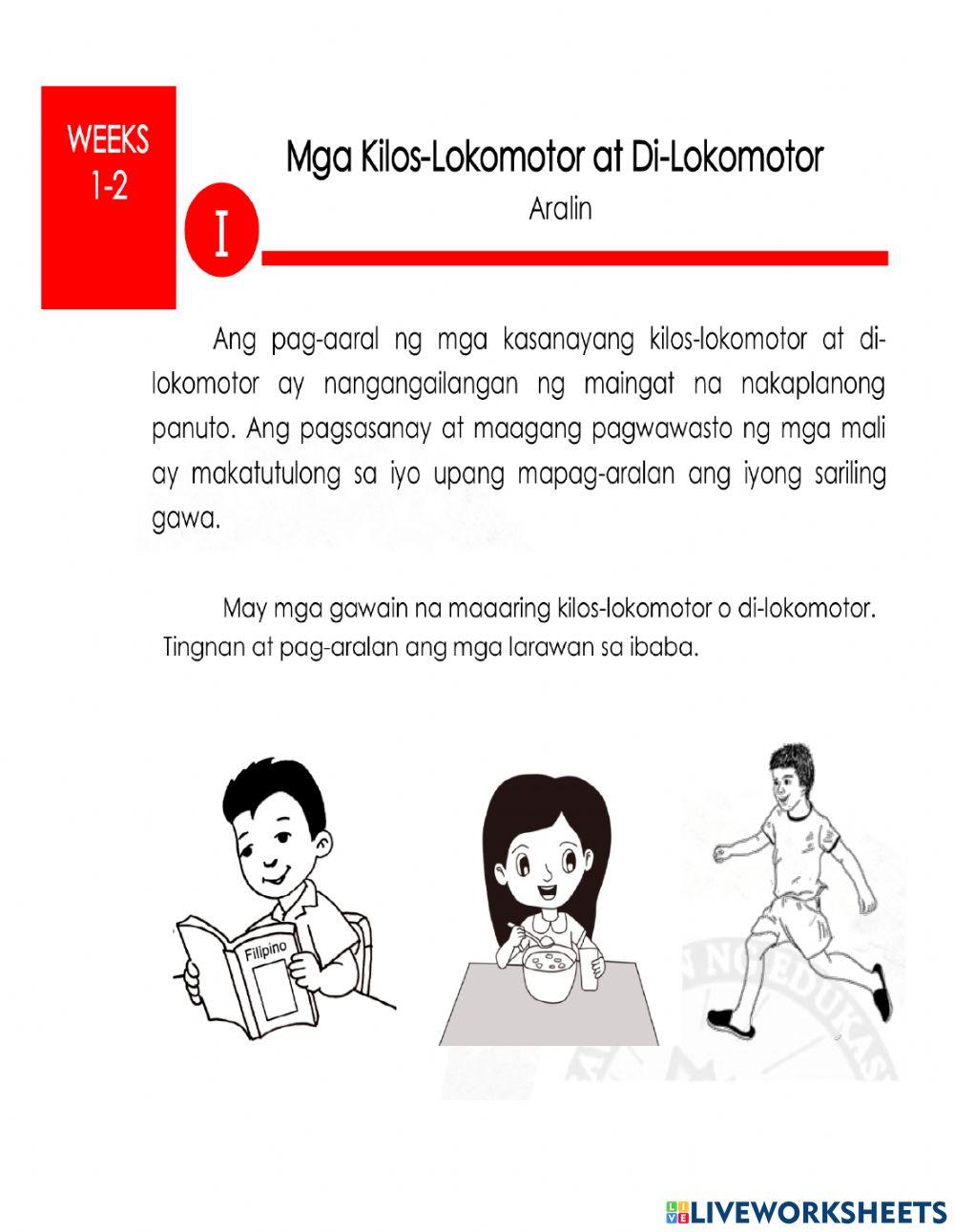 Kilos Lokomotor… | Free Interactive Worksheets | 6868237