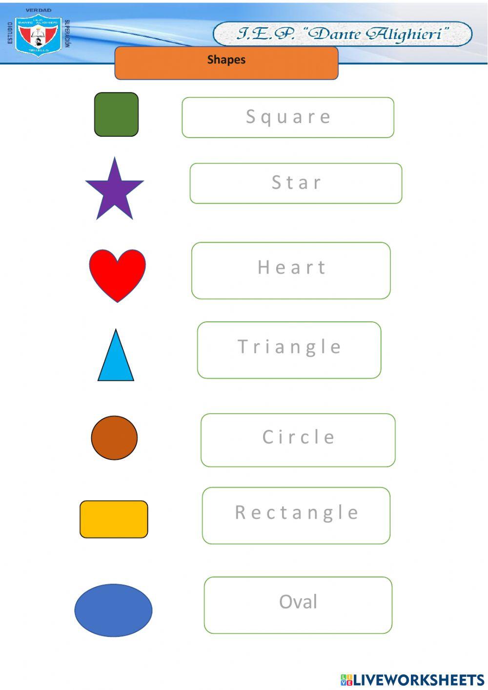 2006051 | Shapes | MissGloriaP | LiveWorksheets