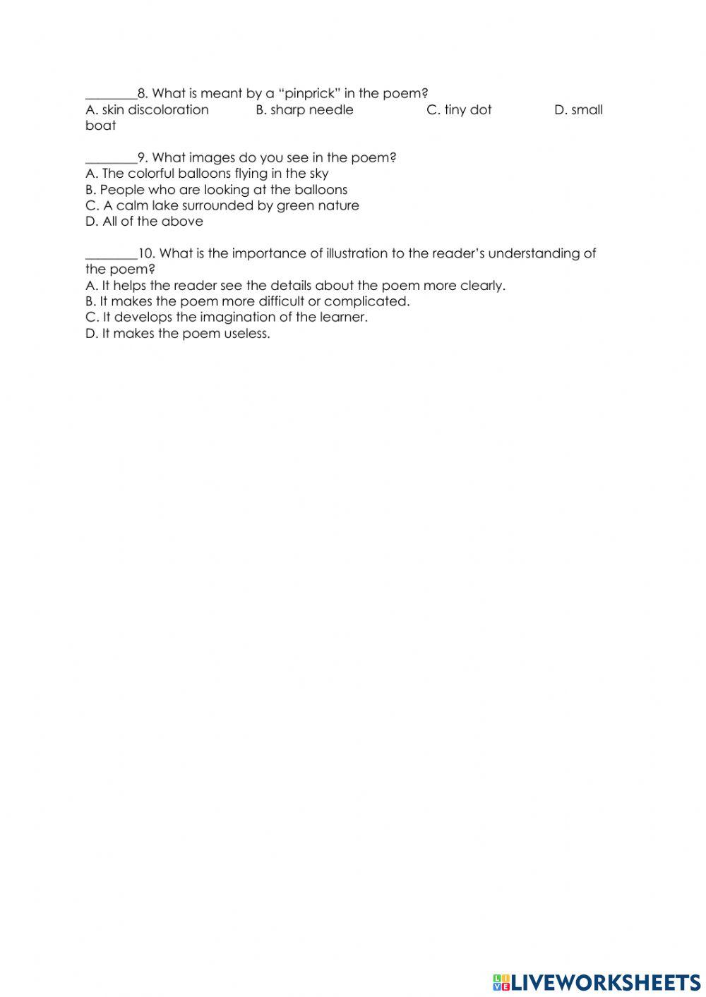 Visual and Mult… | Free Interactive Worksheets | 2006458