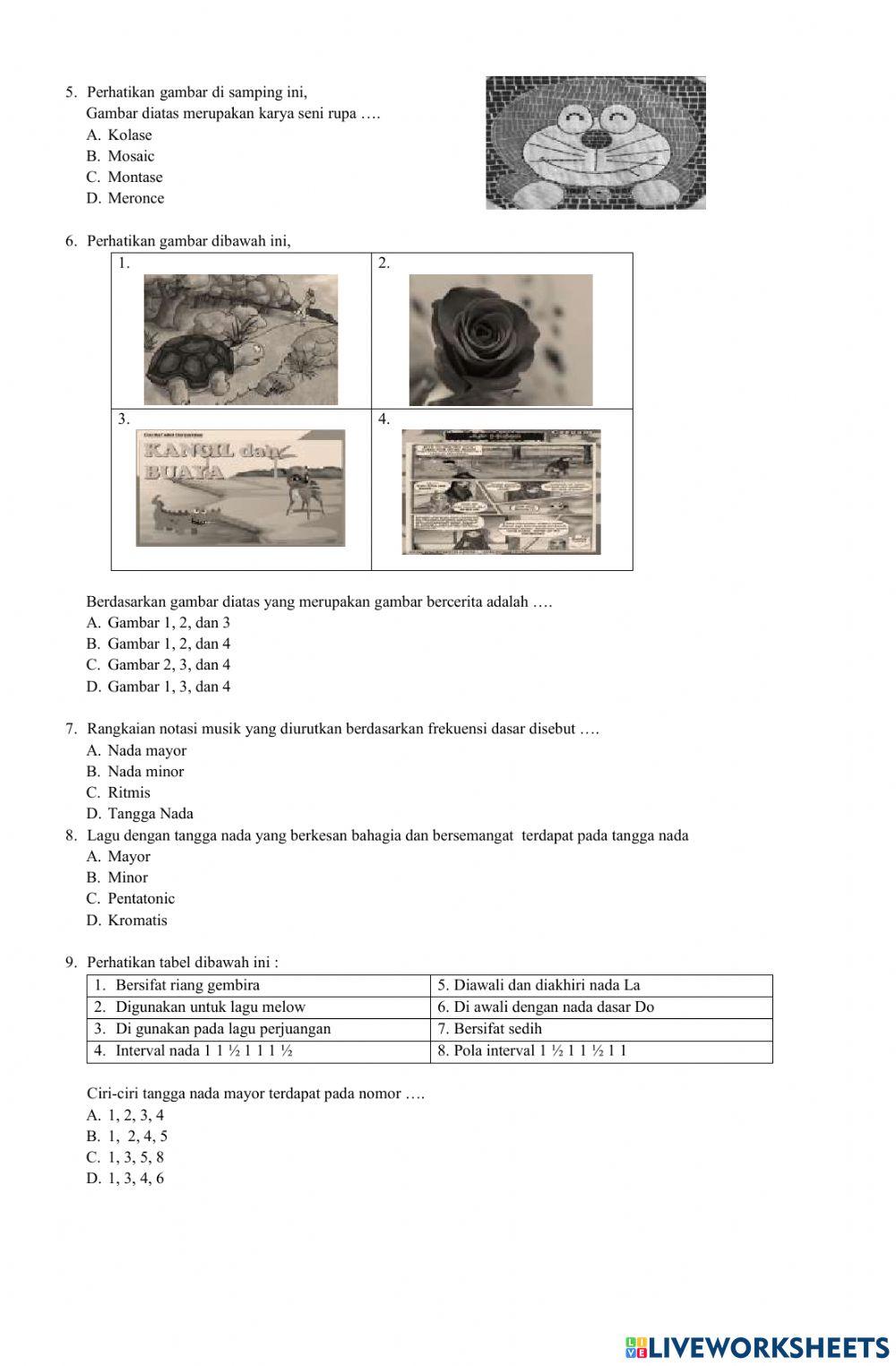 Sbdp exercise for 6 | Live Worksheets