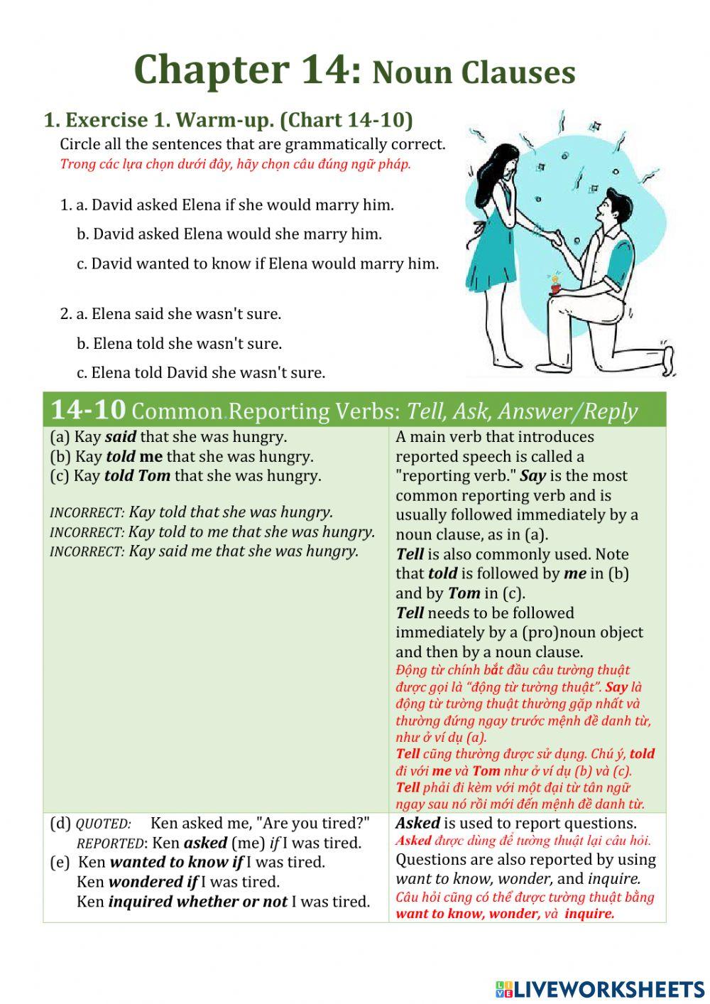 Chapter 14- part 4- fundamentals of english grammar worksheet | Live ...