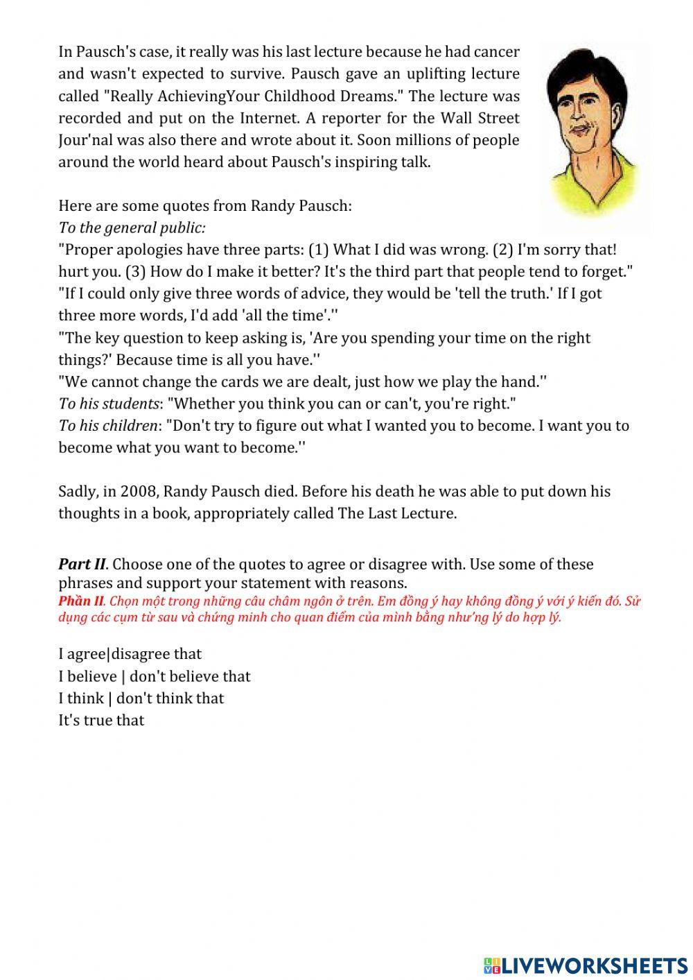 Chapter 14- part 4- fundamentals of english grammar worksheet | Live ...