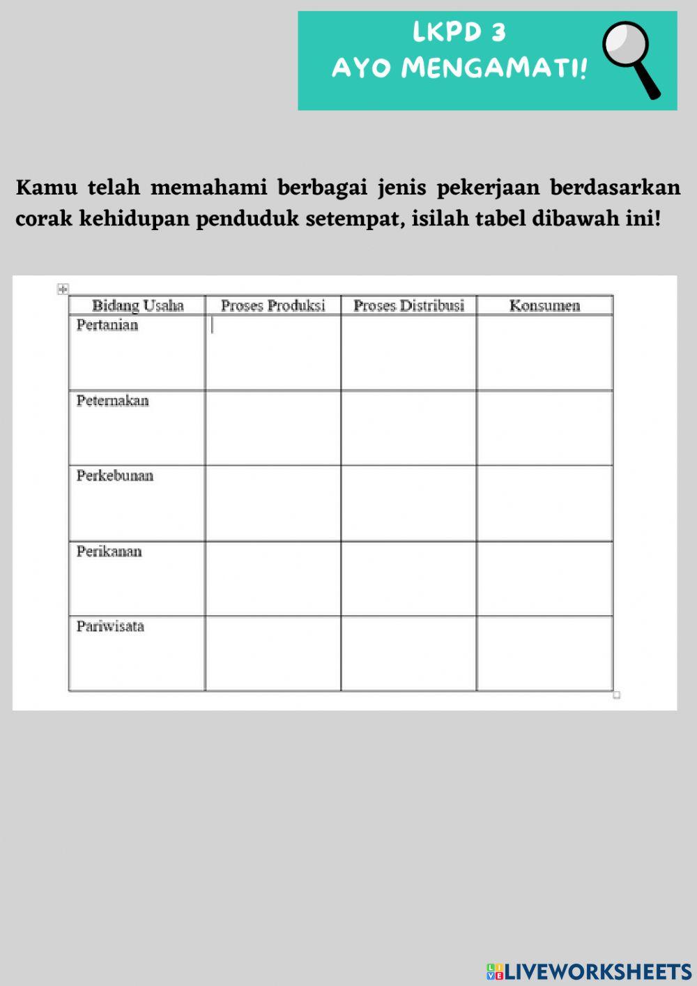 lkpd online exercise for | Live Worksheets