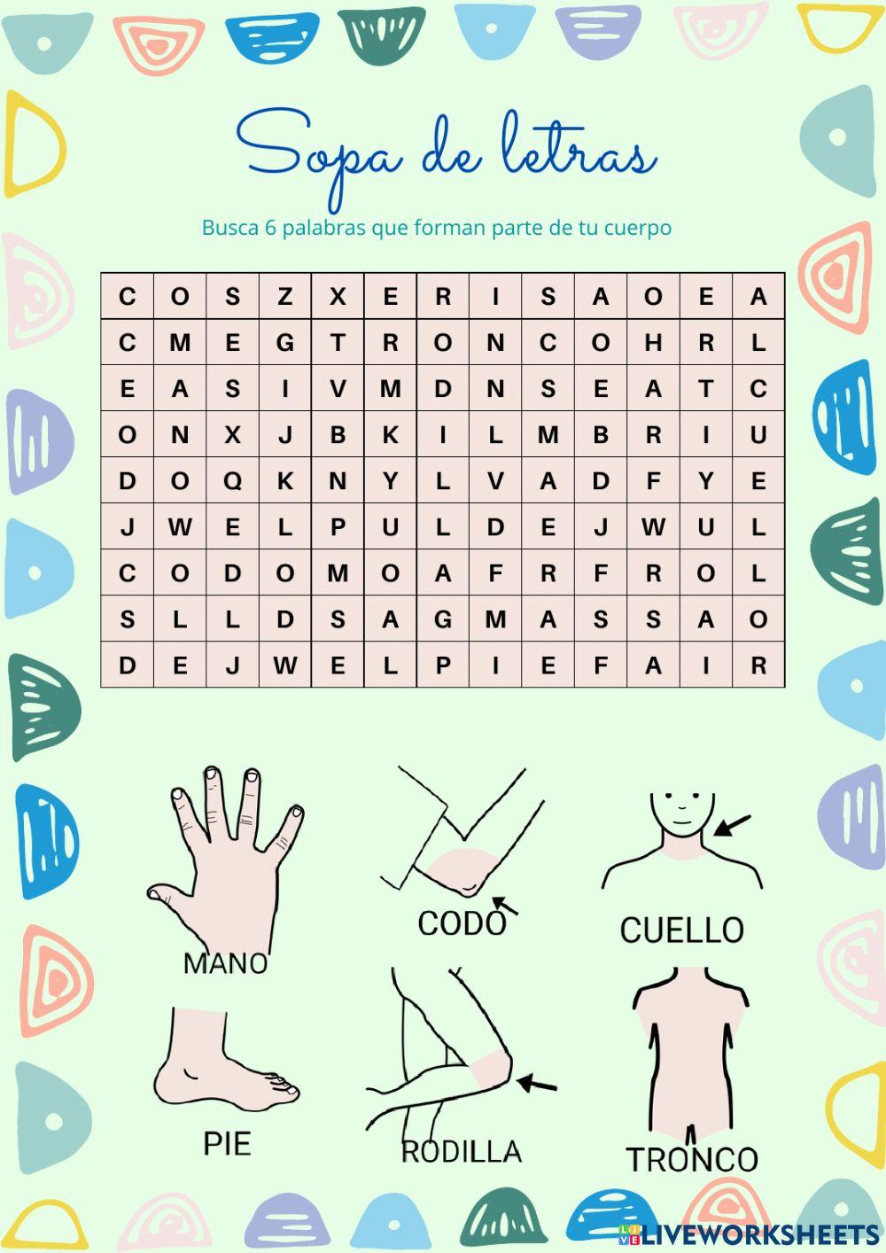 Sopa De Letras Las Partes Del Cuerpo Ficha Para Imprimir Topwork – Bilarasa Sopa De Letras Las Partes Del Cuerpo Ficha Para Imprimir Topwork – Bilarasa
