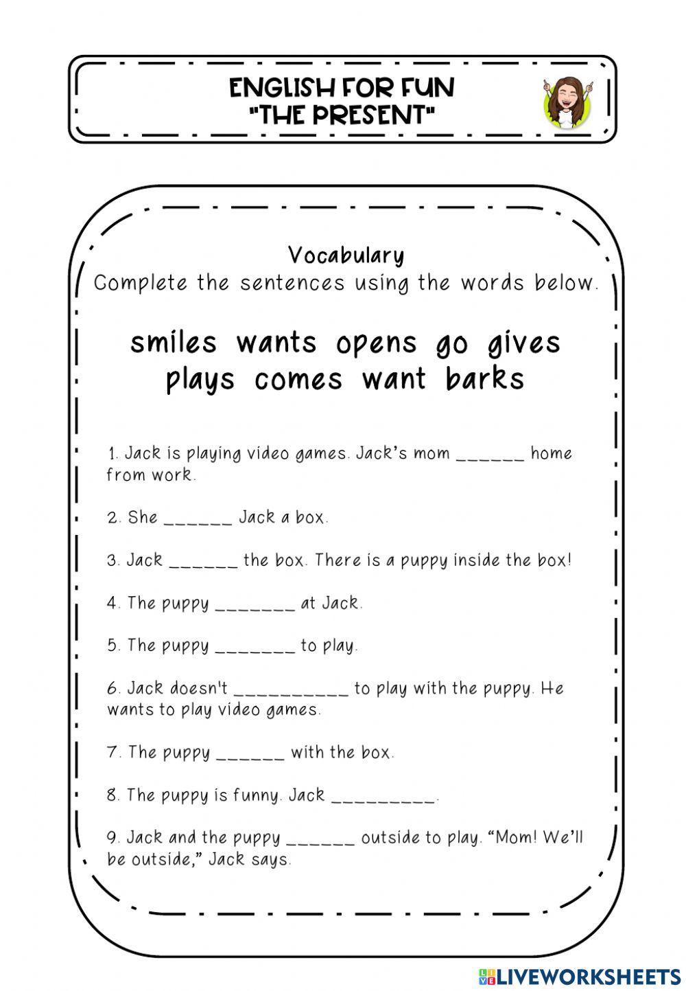 2007255 | The present | LidiaPueyo | LiveWorksheets