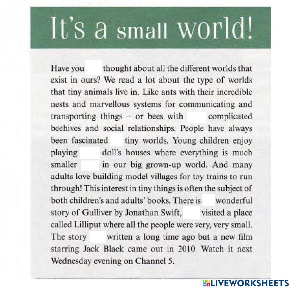 Open Cloze - b1+ online exercise for | Live Worksheets