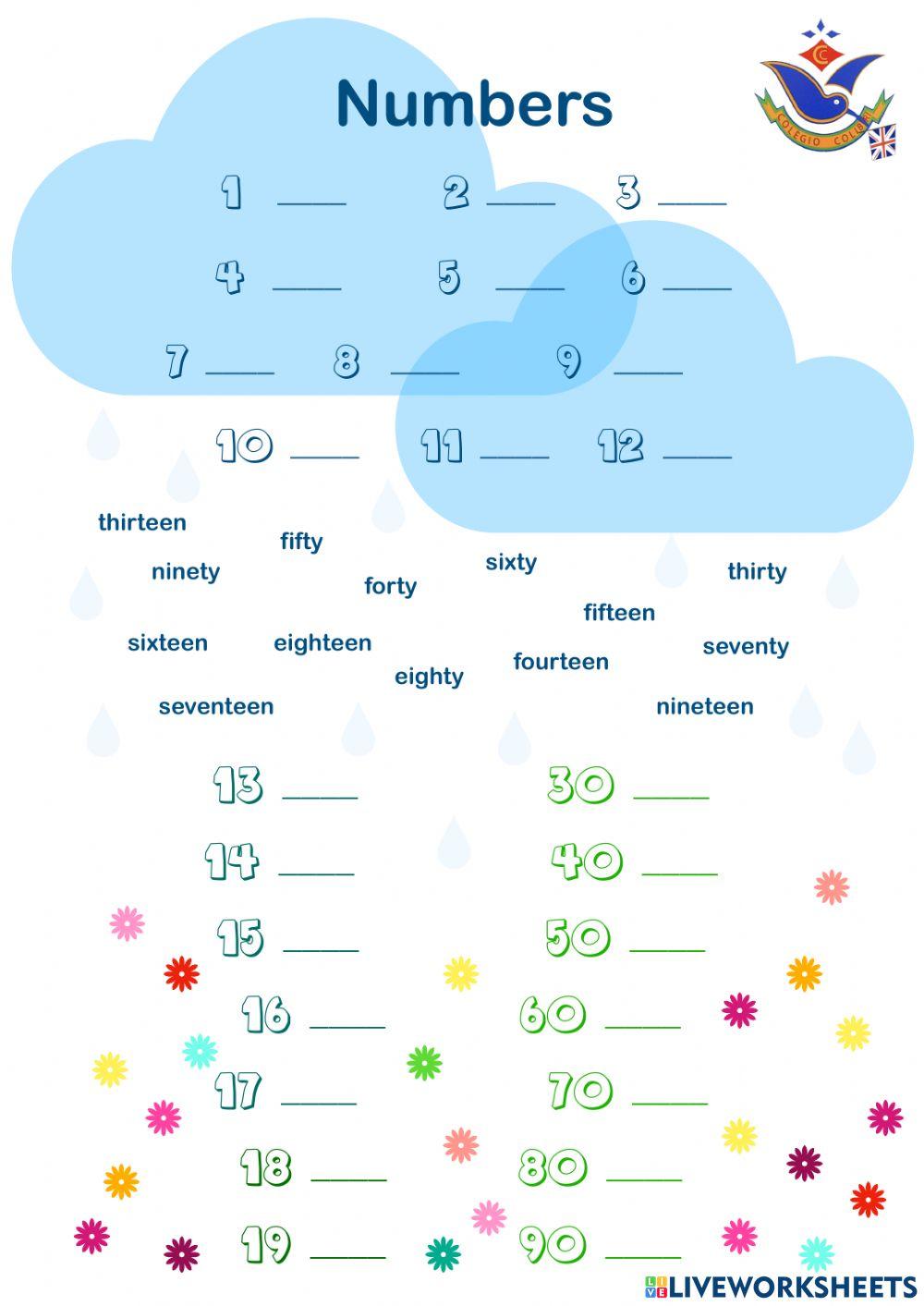 Numbers online exercise for 4 | Live Worksheets