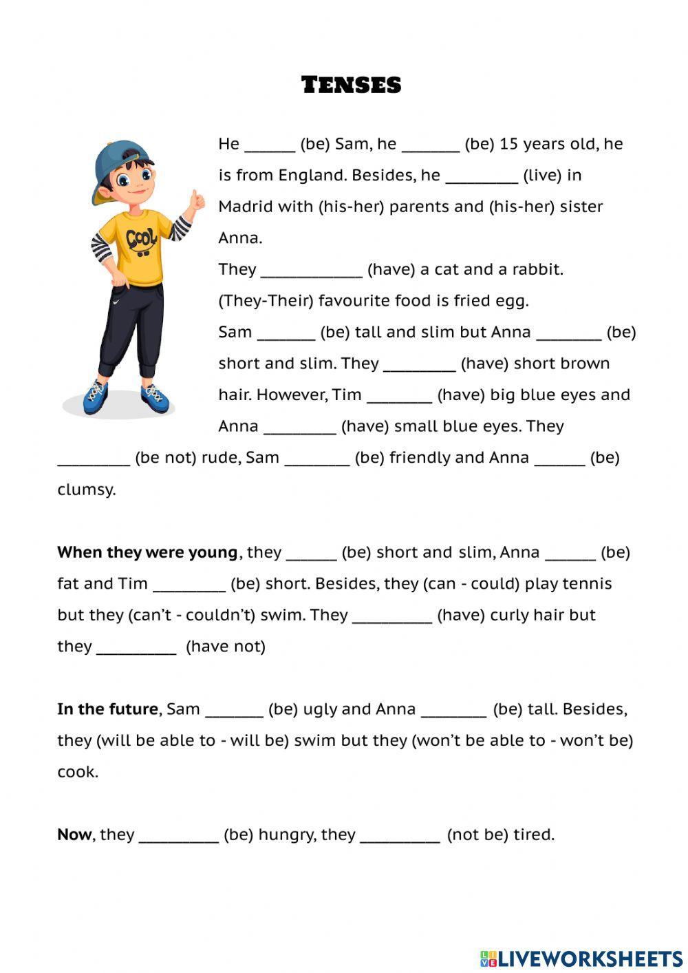 Beginners - ability - tenses 1 worksheet | Live Worksheets