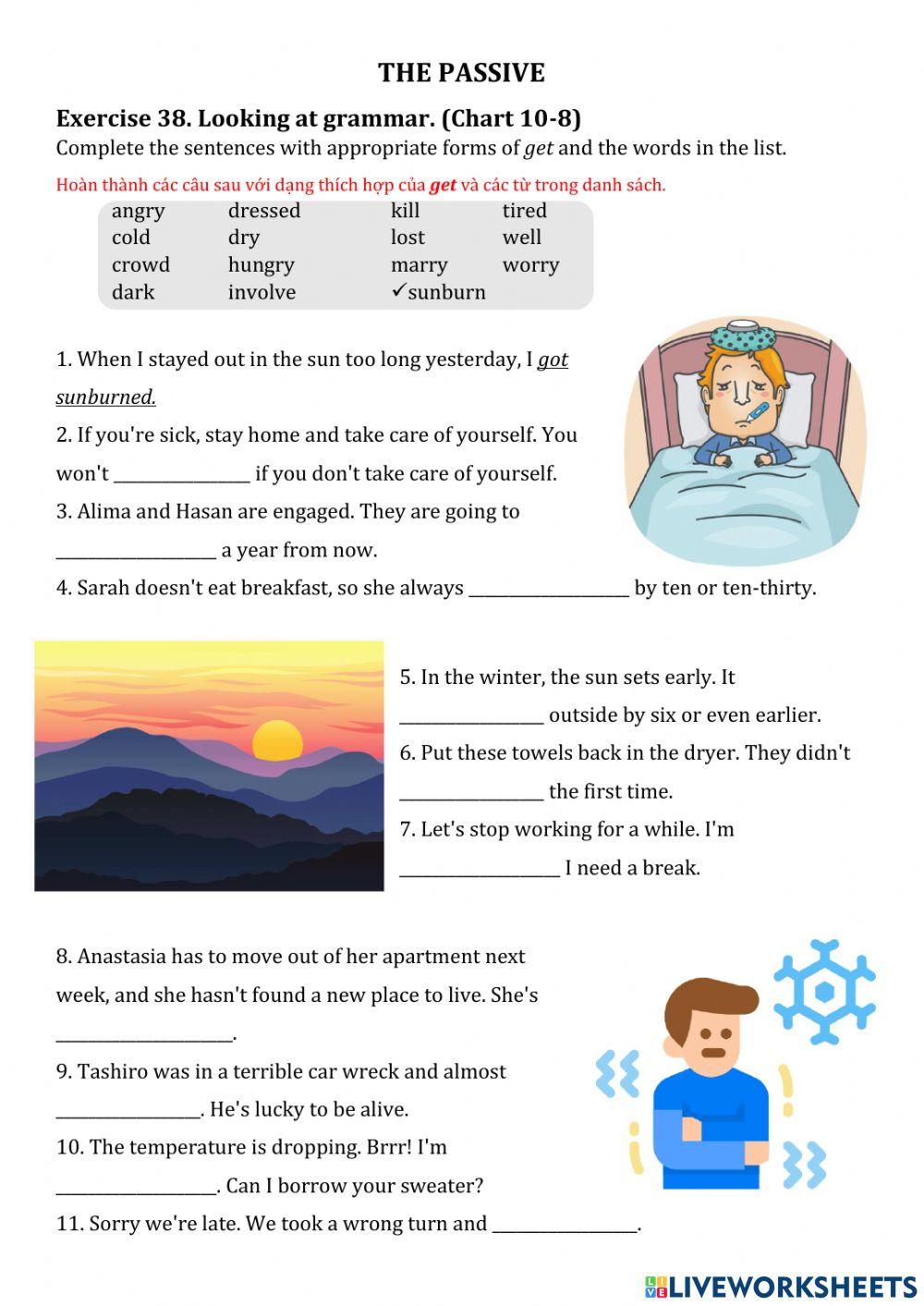 The passive 7 worksheet | Live Worksheets