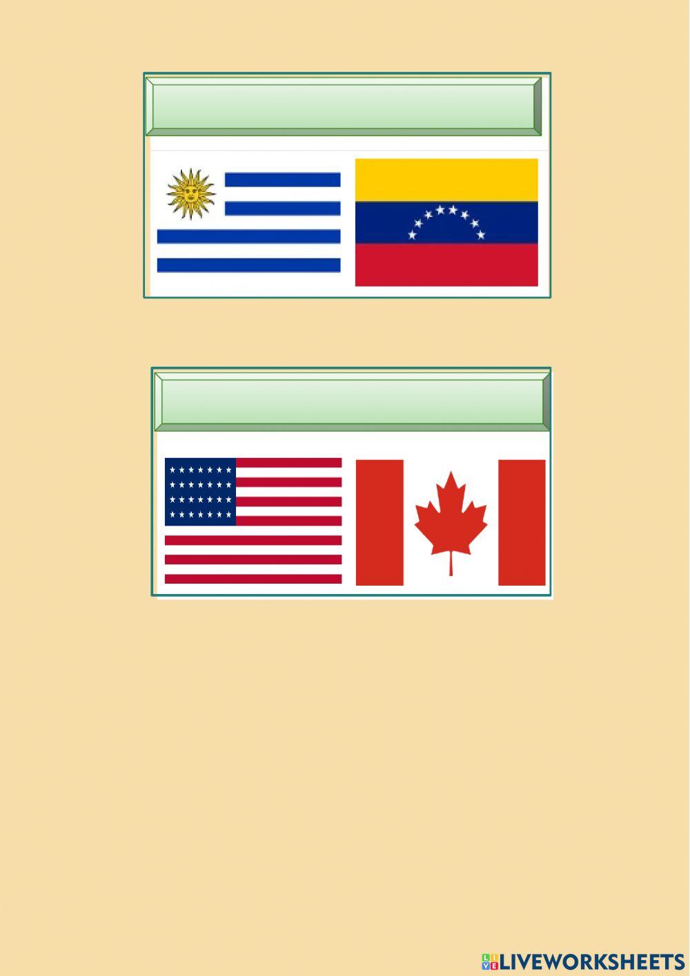 Paises de Améri… | Free Interactive Worksheets | 2008074