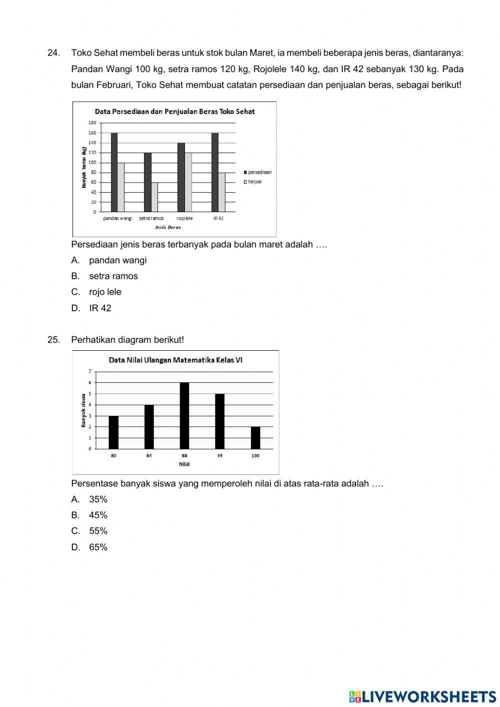 Lat soal interactive worksheet | Live Worksheets