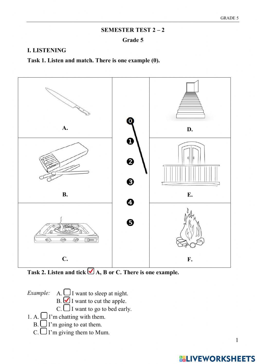 2nd Term Test-Grade 5-2 worksheet | Live Worksheets