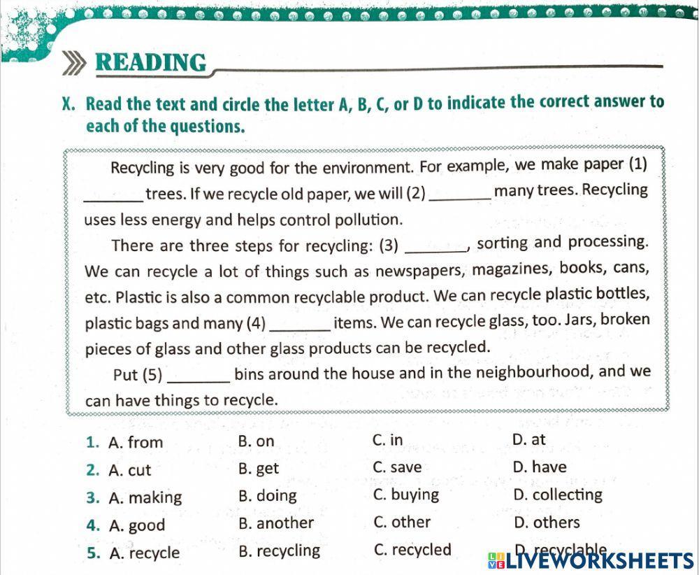 G6 - U11 - Reading | hanhnguyenthuyy | Live Worksheets