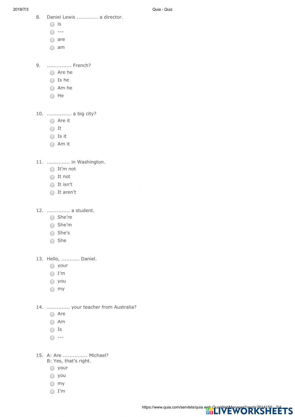 Cutting Edge Unit 1 Grammar Review worksheet | Live Worksheets