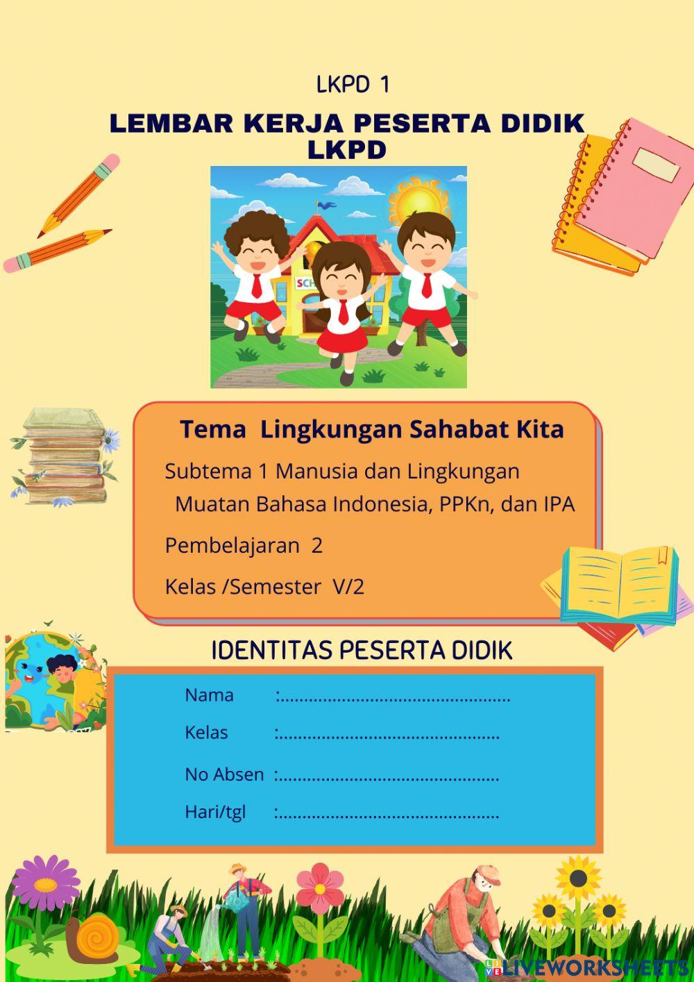 LKPD Tematik activity for 5 | Live Worksheets