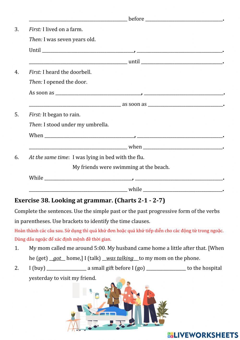 Past time 6 worksheet | Live Worksheets